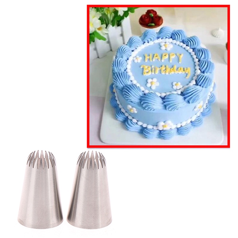BAK D66#18 902# Open Star Icing Nozzle Piping Tip Stainless Steel Cake ...