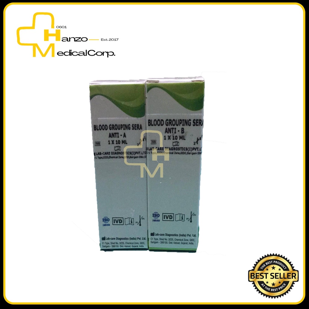 BLOOD TYPING SERA ANTI A&B SET/ ANTI D (ACCUCARE) | Shopee Philippines