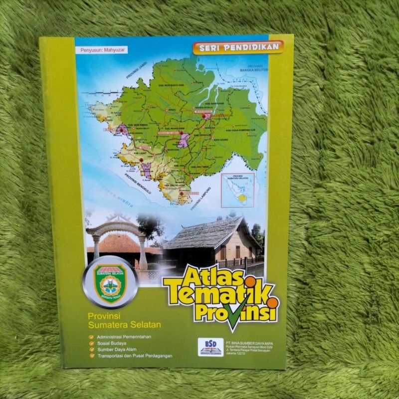 ORIGINAL THEMATIC ATLAS BOOK PROVINCES SOUTH SUMATRA MAP | Shopee ...