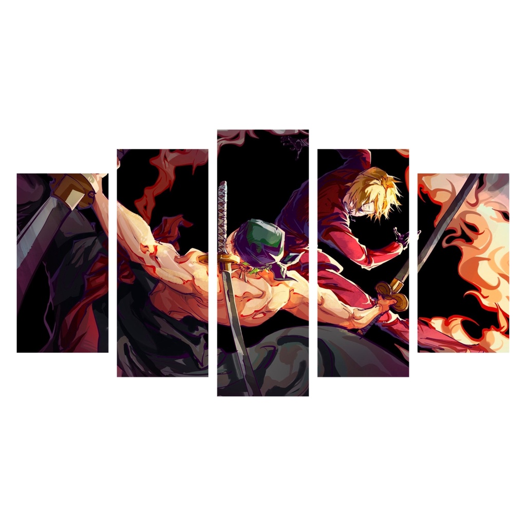 Customized Anime Wall Mural 22x37 inch 5 Tile set One Piece/ Demon ...