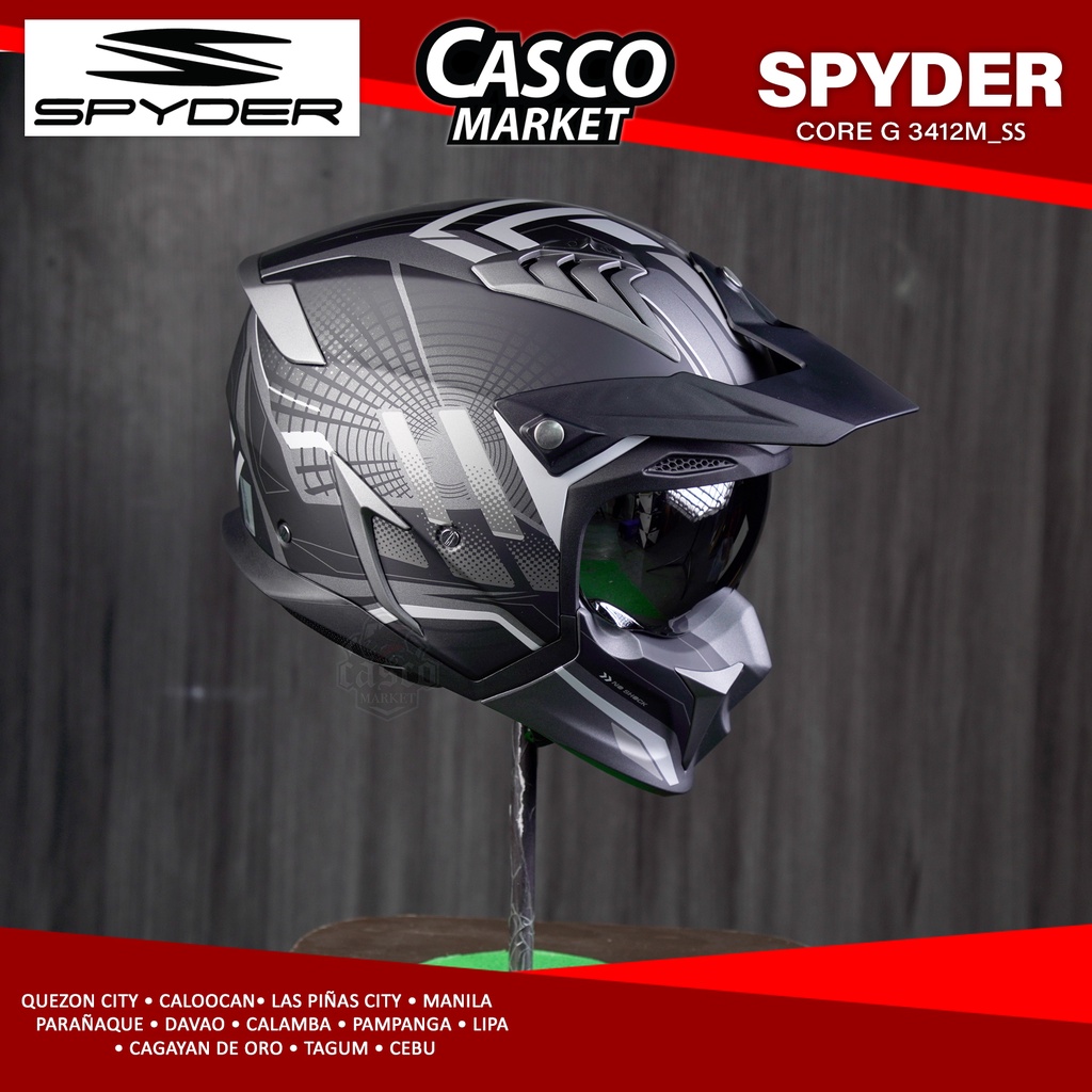 SPYDER CORE HYBRID SERIES 2 STREET TYPE MOTORCYCLE HELMET | Shopee ...