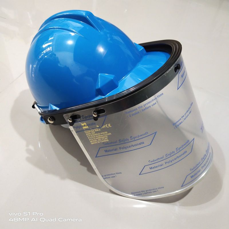 Blue Eagle Hardhat with faceshield hardhat + A2 bracket + FC45 visor ...