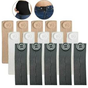 5X Waist Band Extender Button Trouser Maternity Expander Jeans Elastic ...