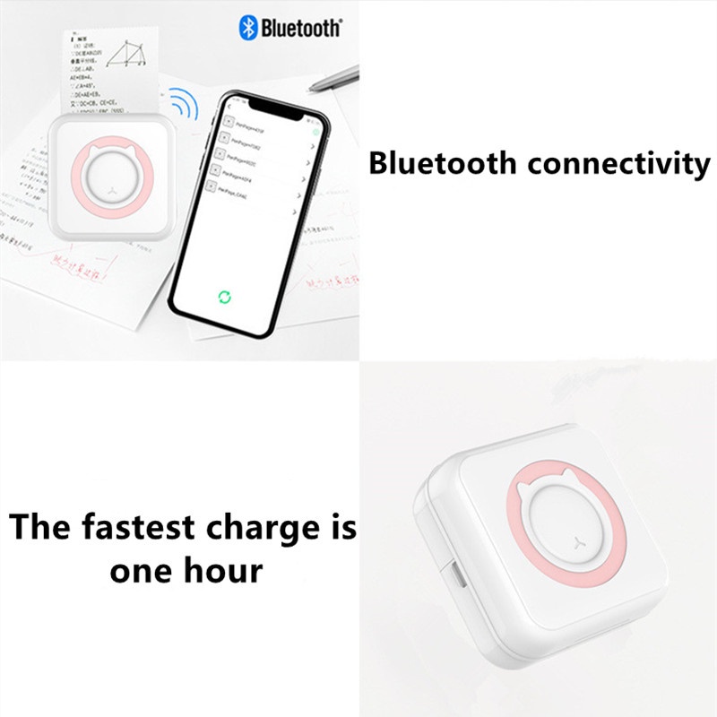 Mini Portable Wireless Bluetooth Thermal Photo Pocket Printer with ...