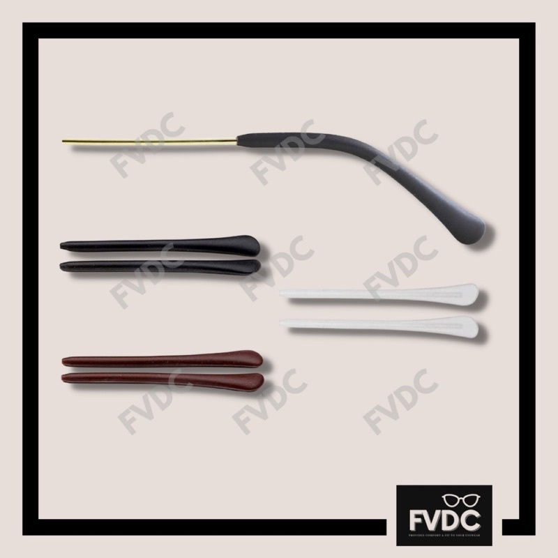 FVDC 3 PAIRS TEMPLE TIP SLEEVES COVER FOR ROUND LEG METAL FRAME ...