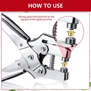 5mm 2in1 Eyelet Puncher for Hang Tag with Eyelet Grommet Leather Paper ...