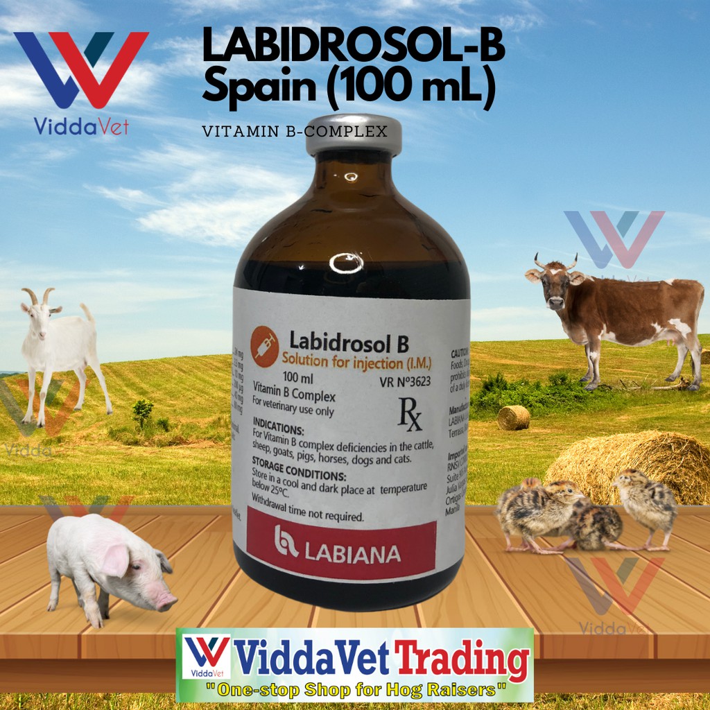 100 mL Labidrosol B Vitamin B Complex I.njectable Solution for Pets and ...