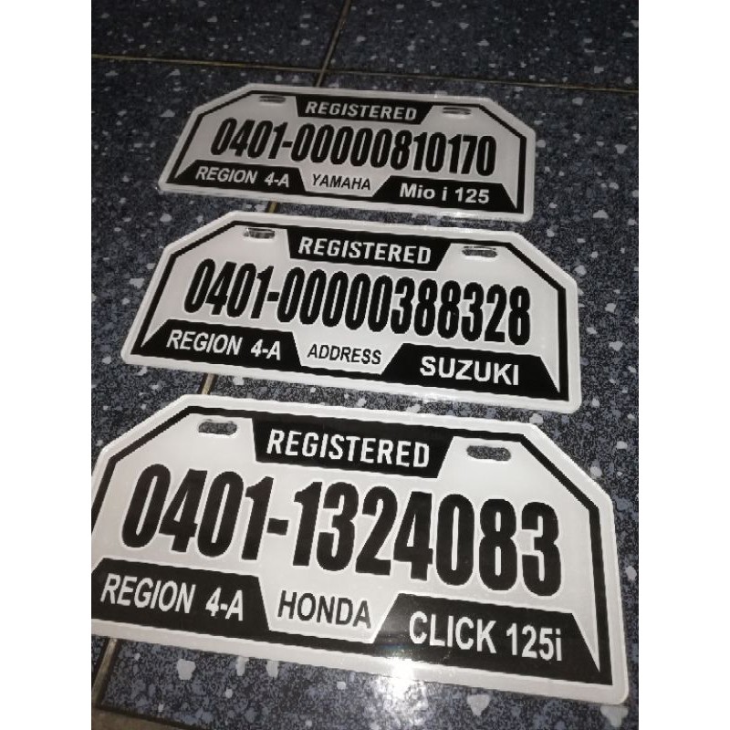 TEMPORARY MOTOR PLATE ( 5MM THICKNESS ) | Shopee Philippines