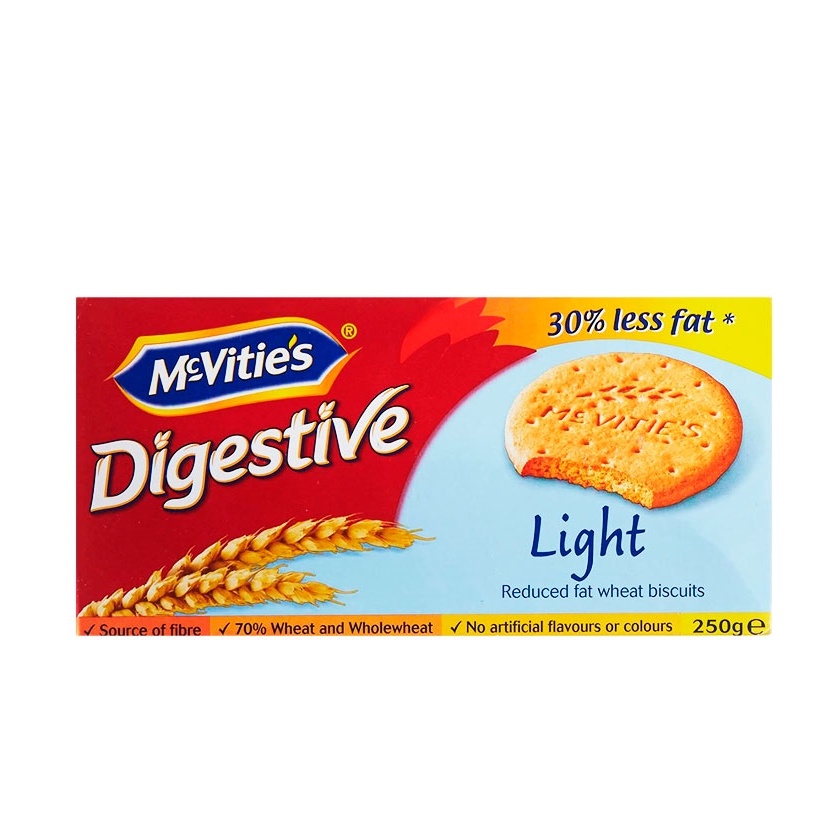 (SNACKS) MCVITIES DIGESTIVE LIGHT 250GR | Shopee Philippines
