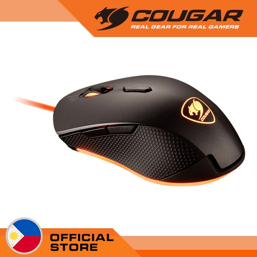 COUGAR MINOS X2 3000 DPI OPTICAL GAMING MOUSE W/ ORANGE LED (BLACK ...