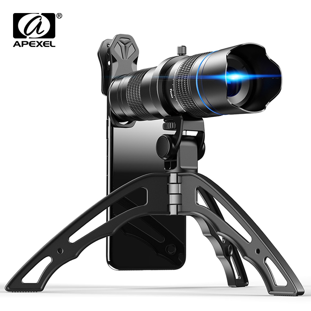 APEXEL 20X-40X Adjustable Zoom Telescope Lens Phone Camera Telephoto ...