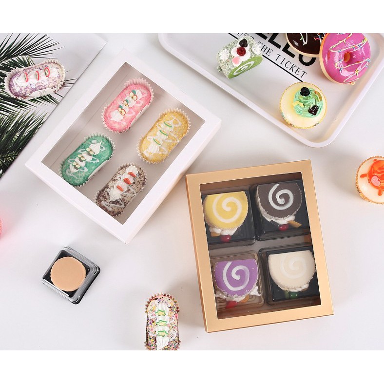 Mica Transparent Boxes Cake Box MACAROON CUPCAKE Box | Shopee Philippines