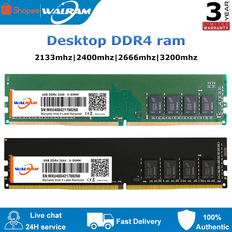 WALRAM 4GB 8GB 16GB Desktop RAM DDR4 2133MHz 2400MHz 2666MHZ 3200MHZ ...