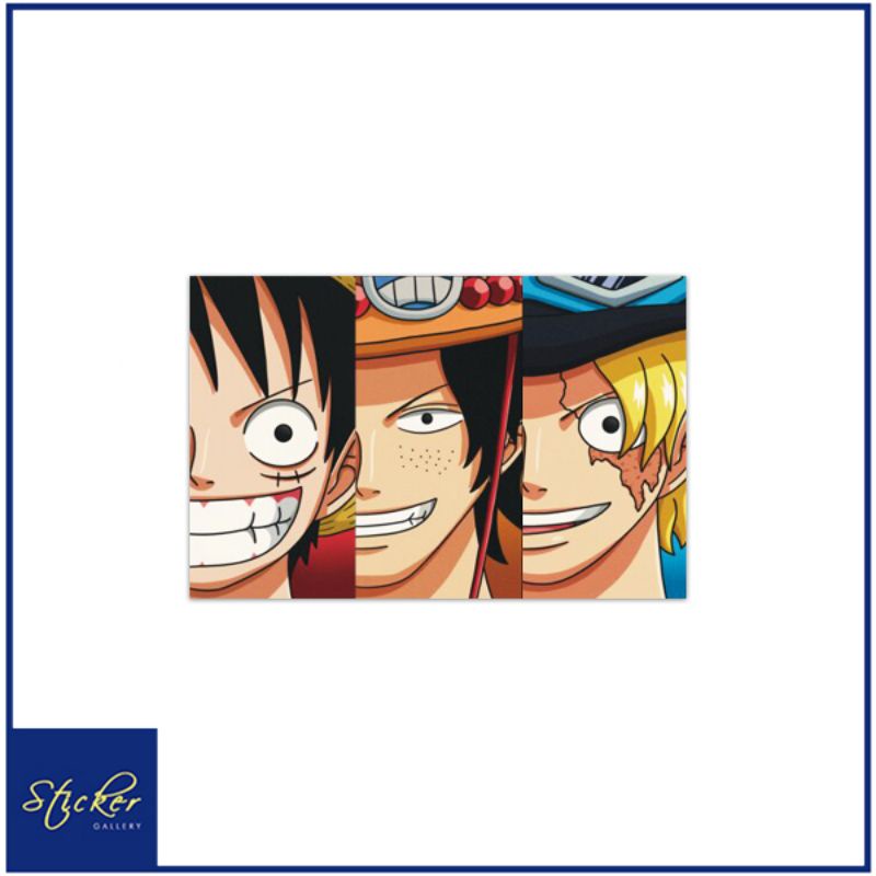LUFFY, ACE, SABO FACE ANIME PEEKER Waterproof Sticker for, Motorcycle ...