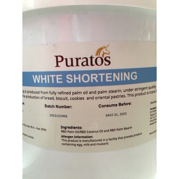 Puratos White Shortening 500g In A Tub | Shopee Philippines