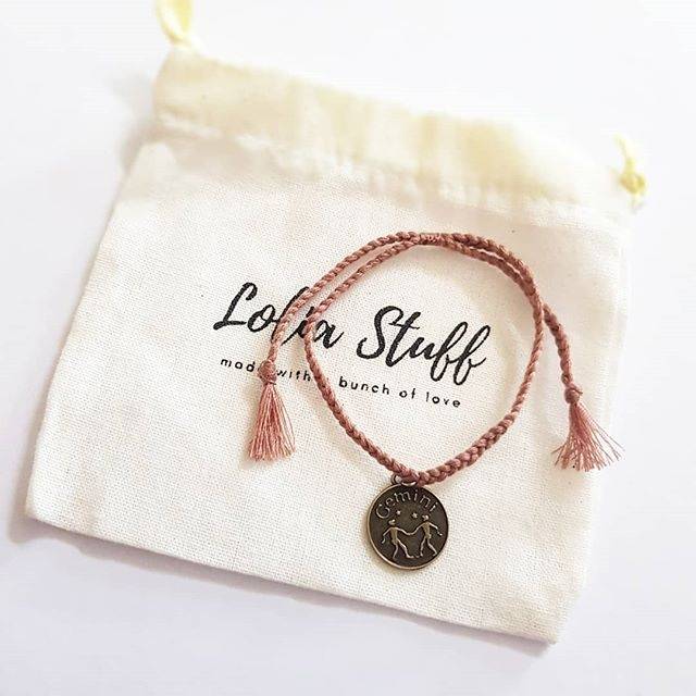 Zodiac braided peachnude (odiac bracelet / couple bracelet / ethnic ...