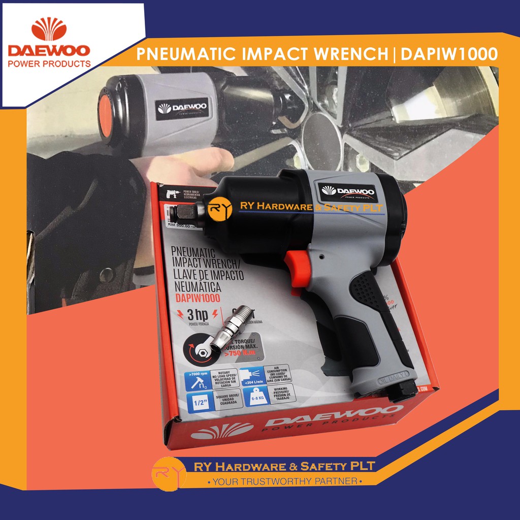 DAEWOO KOREA 1/2" PNEUMATIC IMPACT WRENCH DAPIW1000 | Shopee Philippines