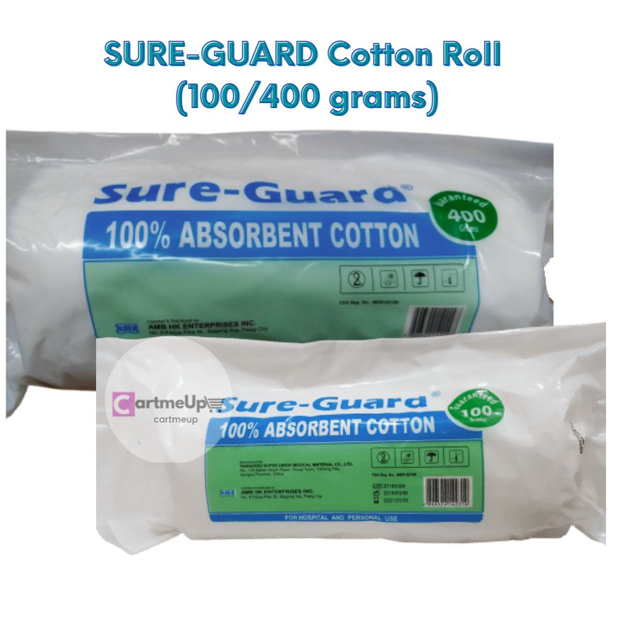 (CART-Z) SURE-GUARD Cotton Roll (100/400 grams) | Shopee Philippines