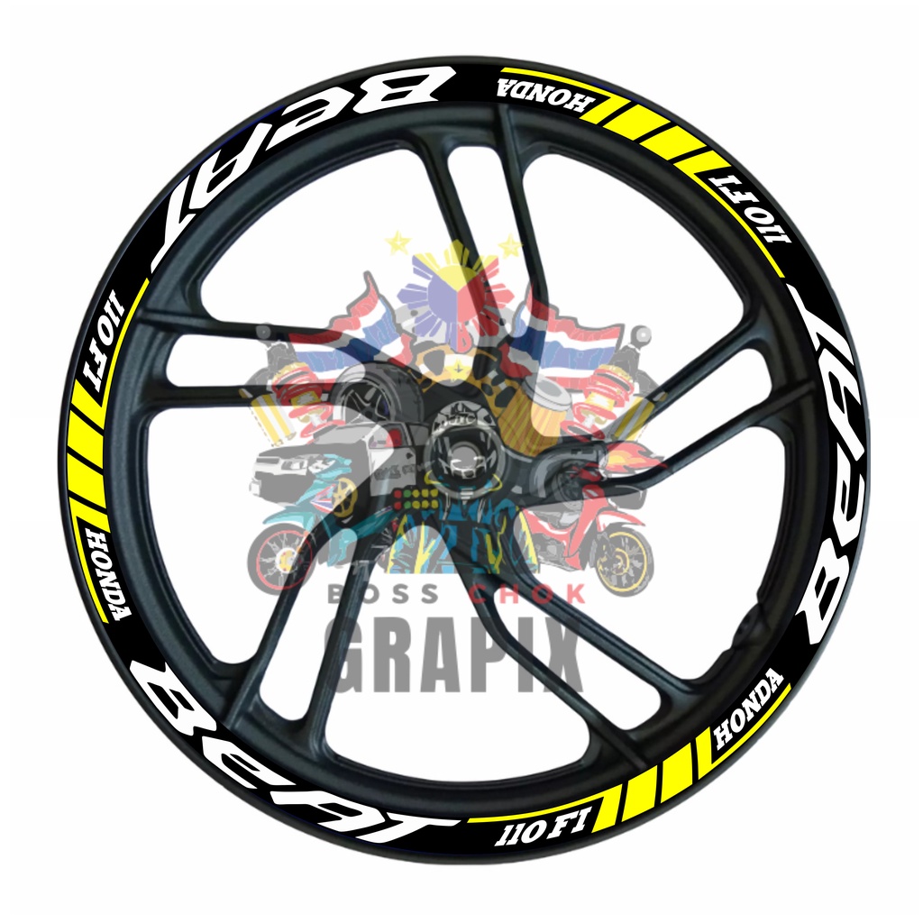 Honda Beat 110 FI Mags Decals Sticker 2 pcs (Front & Back) - Free ...