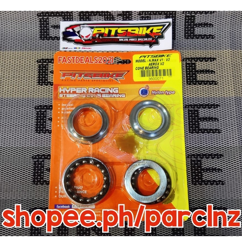 Pitsbike BallRace Steering Cone Bearing Yamaha |NMAX V1/V2|AEROX V1| NYLON TYPE | FREE GREASE ...