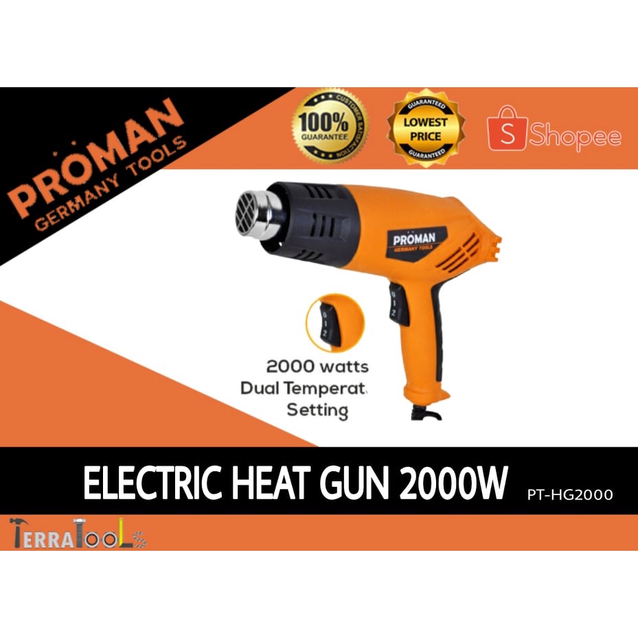 Proman Original Heat Gun 2000W with Dual Setting PT-HG2000 | Shopee ...