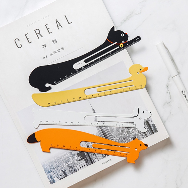 Cali Cartoon Metal Bookmark Ruler Book Holder Clip Measuring Scale ...