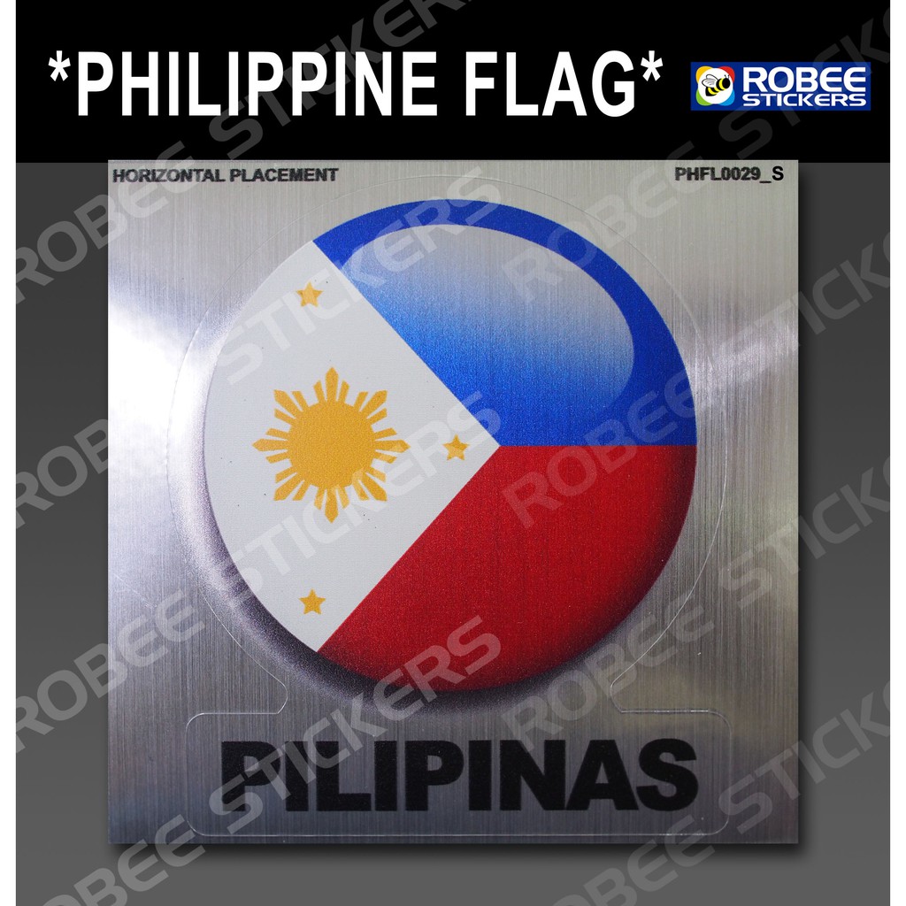 Sticker Decal Philippine Flag Silver Die Cut | Shopee Philippines