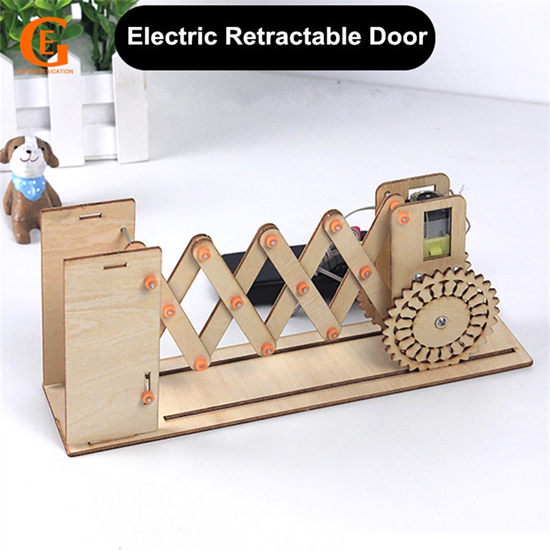 GIFTED EDUCATION Electric Retractable Door DIY Toy Puzzle Kids Students ...