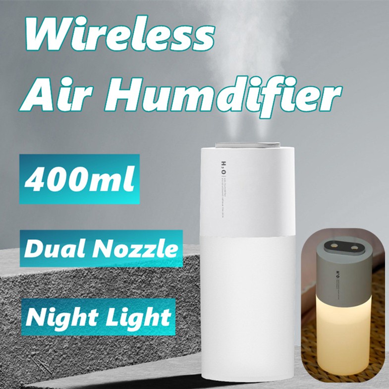 400ml Dual Sprayer Air Humidifier Rechargeable Wireless Humidifers ...