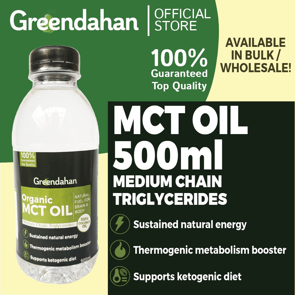 GREENDAHAN /MCT Oil - Pure 100% Medium Chain Triglycerides 250ml | 500ml - C8,C10 - Premium ...