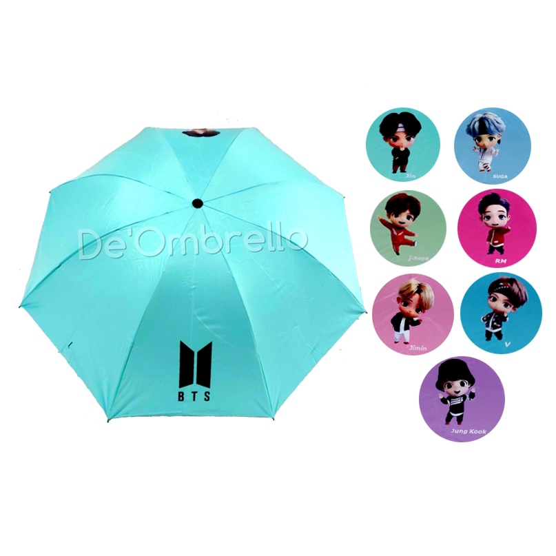 (504) Fancy 4 Folding Umbrella with BTS Motif Anti UV | Shopee Philippines