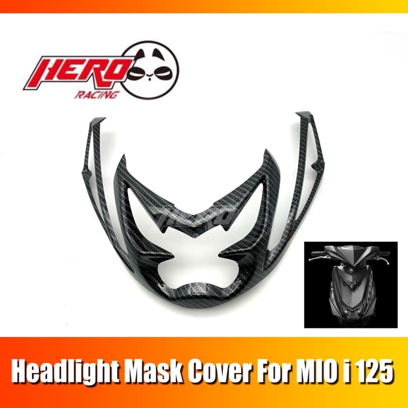 MIO i 125 Headlight Mask Cover Carbon Racing Hero | Shopee Philippines