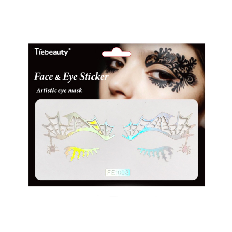 Lazy Bionic Semi-permanent Eye Makeup Stickers Laser Hollow Template ...