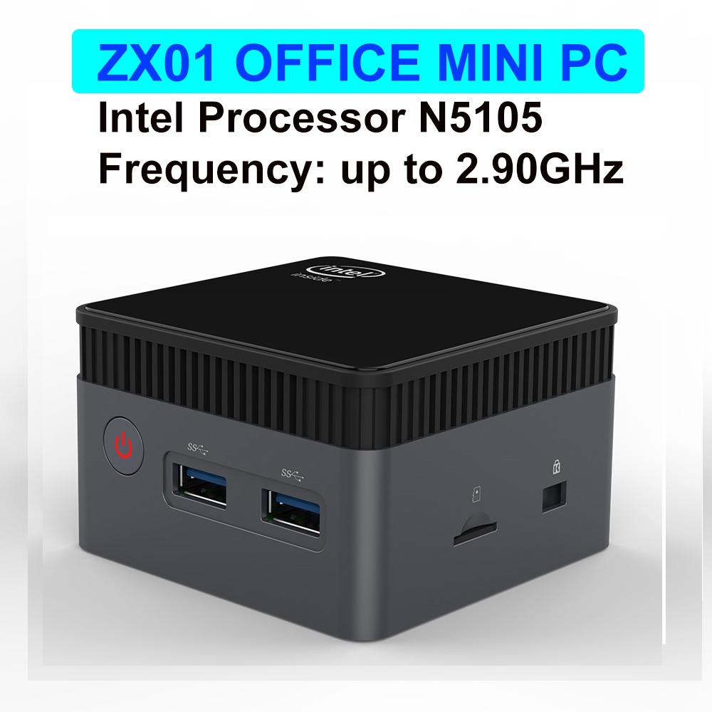 ZX01 Windows 11 Mini PC Intel Lake N5105 2.9GHZ DDR4 8GB 512GB SSD ...