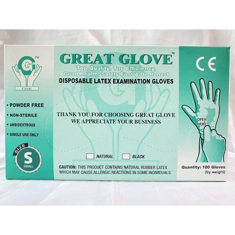 Glomed, Great Gloves, Indoplas, Orex Latex Examination Gloves 100 pcs ...
