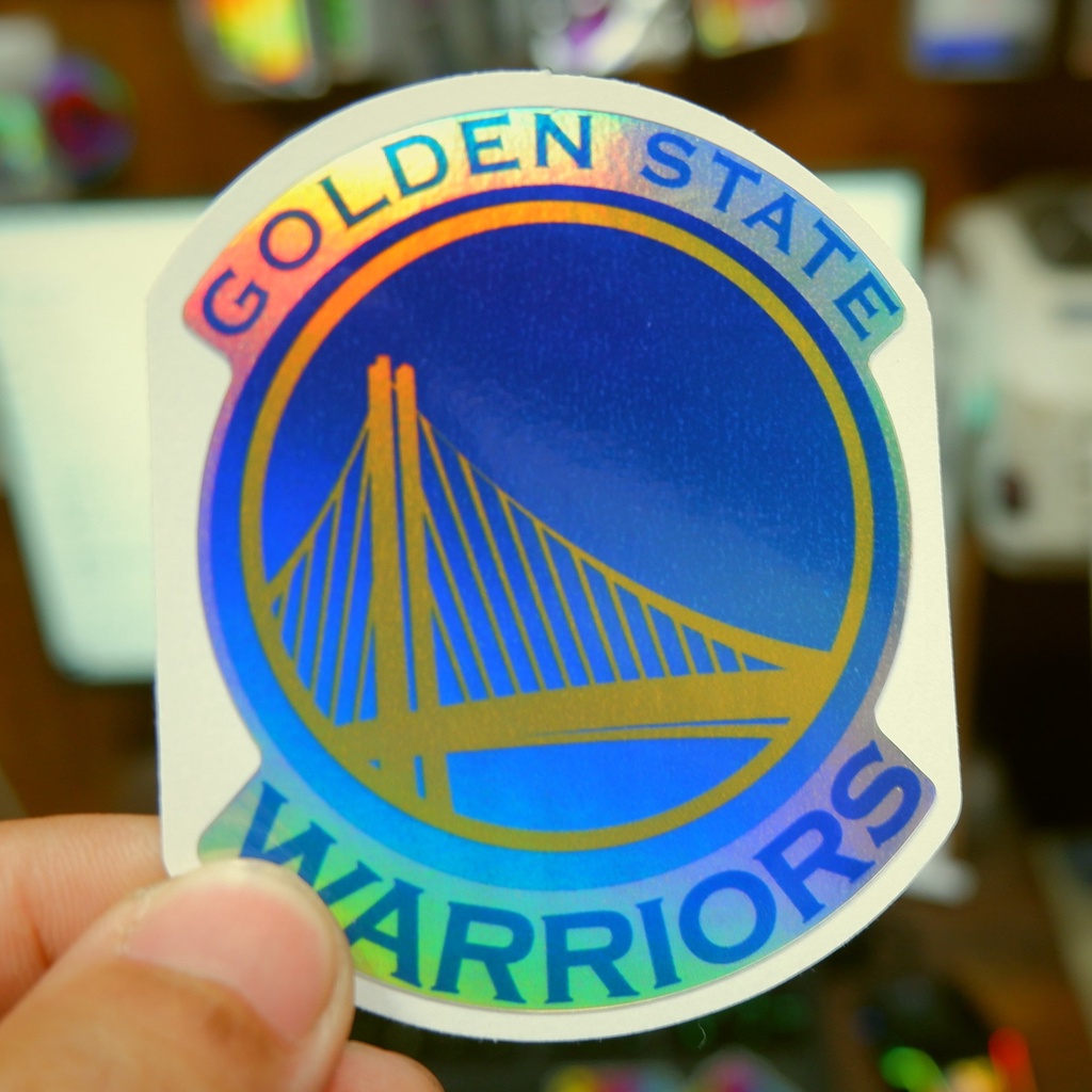 GSW LOGO HOLOGRAPHIC STICKER | Shopee Philippines