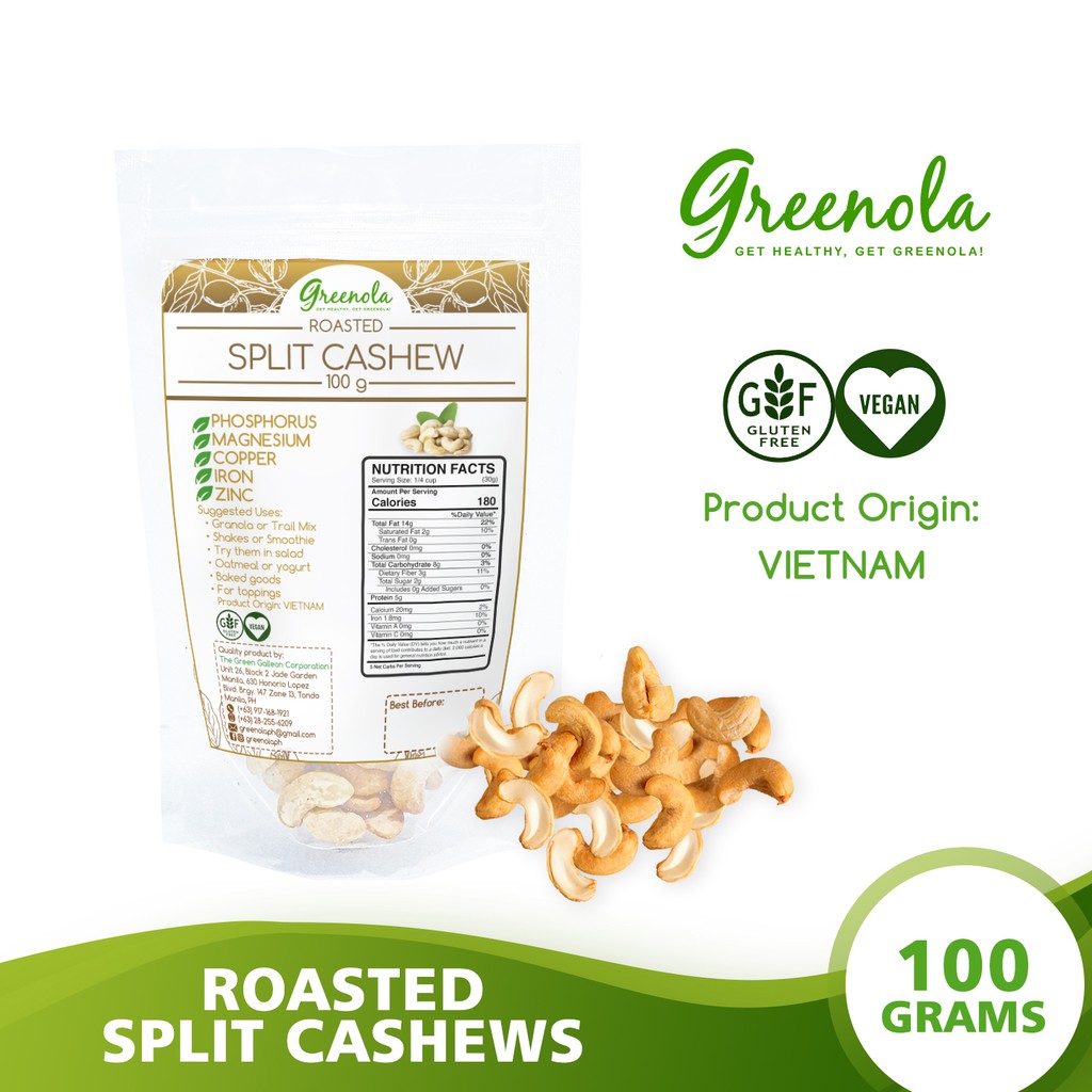 Greenola Roasted Split Cashews 100G | Shopee Philippines