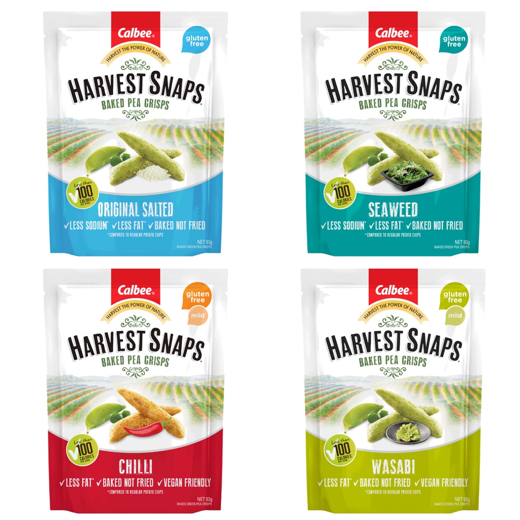 Calbee Harvest Snaps Baked Pea Crisps 93g - VF | Shopee Philippines