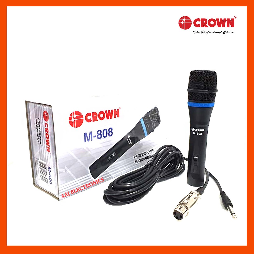 Original M-808 Crown Professional Wired Microphone - Heavy Duty ...