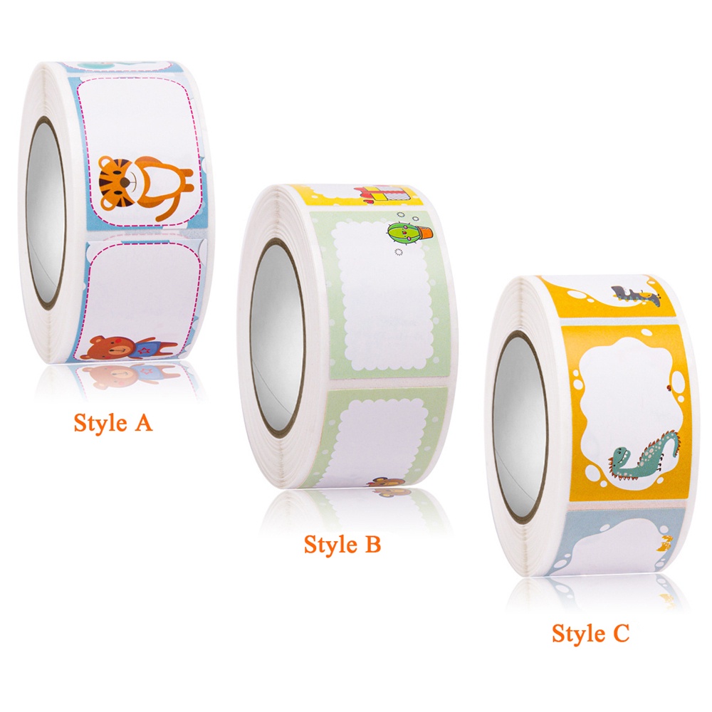 Cute Pattern Name Tag Stickers Labels - Colorful Border For Parties ...