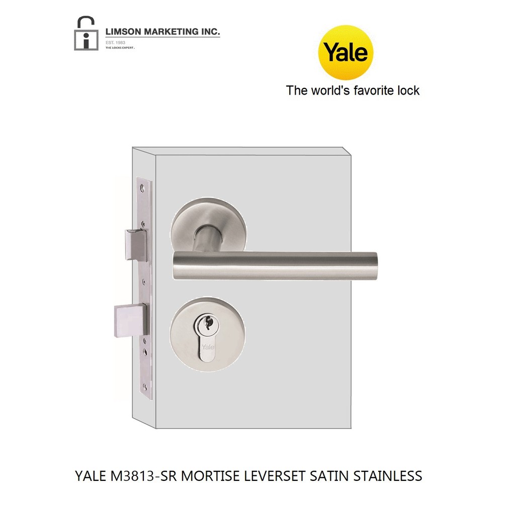 YALE M3813 SR-SS STAINLESS STEEL MORTISE LEVER DOOR HANDLE | Shopee Philippines