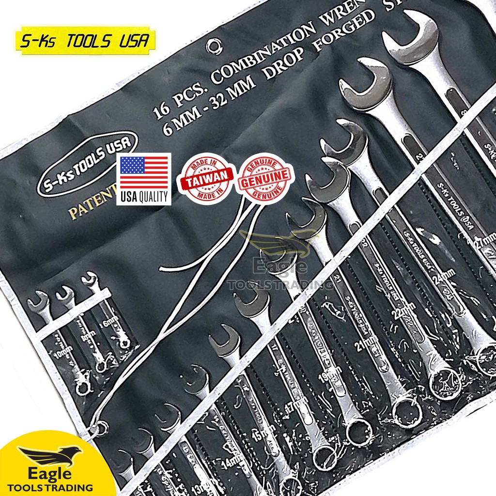 S-Ks Tools USA 6mm - 32mm (16pcs Combination Wrench Set) | Shopee ...