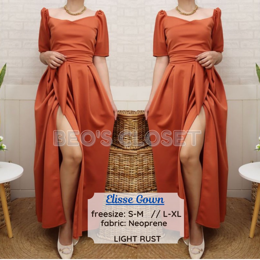LIGHT RUST / RUSTY ORANGE THEME FORMAL DRESS GOWN | Shopee Philippines