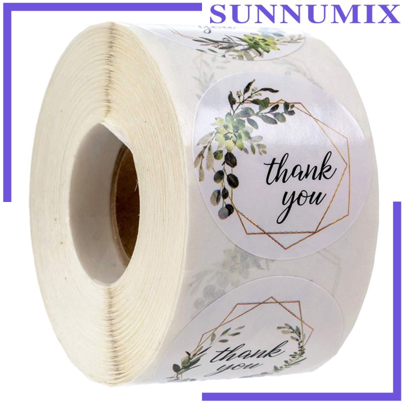 [SUNNIMIX] 500Pcs Xmas Round "Thank You" Sticker Label Party Gift ...