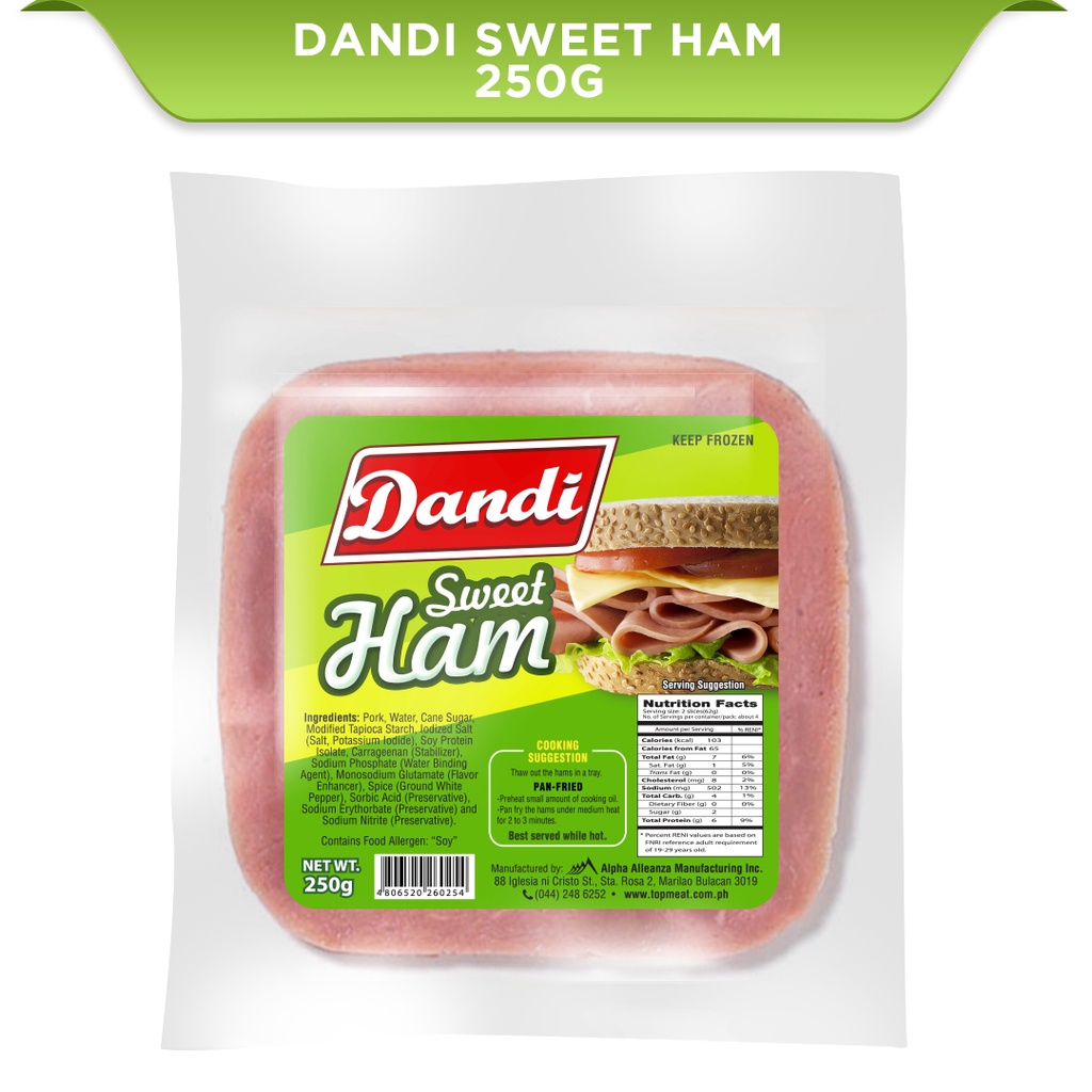 Dandi Sweet Ham 250g | Shopee Philippines