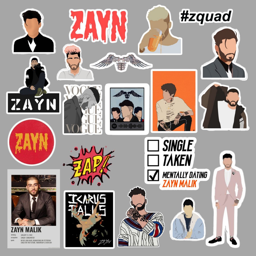 20pcs. ZAYN MALIK Vinyl Sticker Set | Shopee Philippines