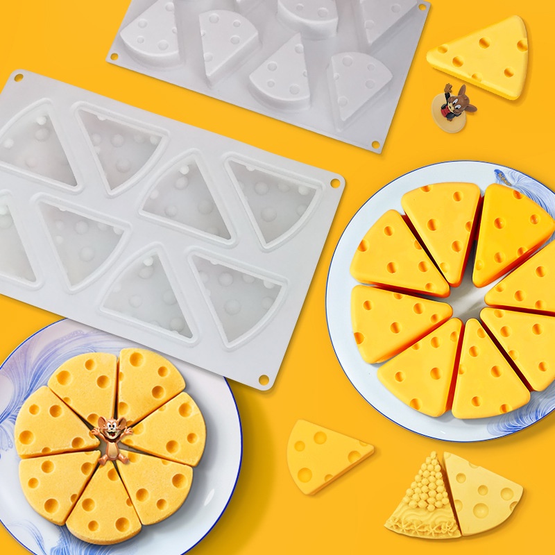 8 hole cheese silicone mold cheese cake mold Chocolate Mold baking DIY ...