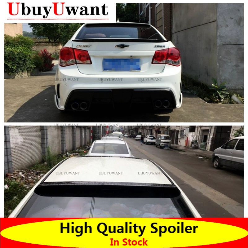 For Chevrolet Cruze 2009-2013 ABS Roof Spoiler Primer Color Tail Wing ...