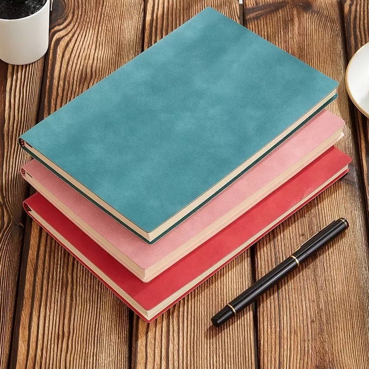 A5 Size Soft Leather Notebook Notepad School and Office Supplies ...