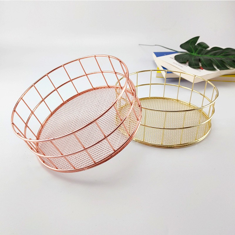 Light Luxury Metal Cosmetic Organizer Storage Tray Makeup Jewelry ...